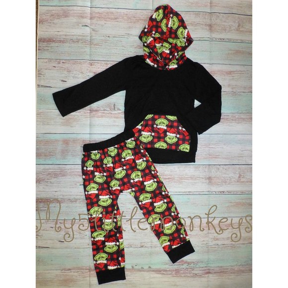 Matching Sets | Dr Seuss Grinch Hooded Sweatshirt Christmas Outfit ...